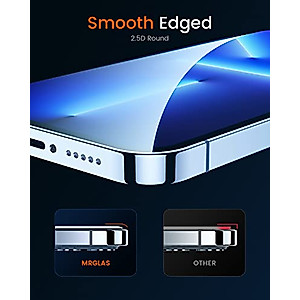 MRGLAS 2-Pack [Auto-Alignment Kit] Screen Protector for iPhone 13 Pro Max/ 14 Plus 6.7" [10X Military Grade Protection] iPhone 13 Pro Max/ 14 Plus Diamond Hard Tempered Glass Film Case-Friendly