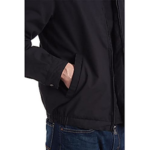 Perry Ellis Men?s Jacket ? Casual Lightweight Water Resistant Microfiber Windbreaker Golf Coat (S-XL), Size Medium, Black