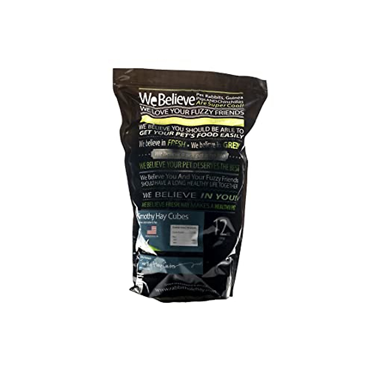 Rabbit Hole Hay Ultra Premium, All Natural Timothy Cubes for Your Small Pet Rabbit, Chinchilla, or Guinea Pig (5lb)