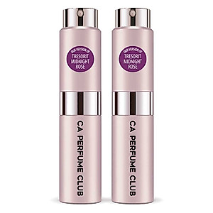 CA Perfume Impression of Tresorit Midnight Rose For Women Replica Version Fragrance Dupes Concentrated Long Lasting Eau de Parfum Spray Refillable Atomizer Bottle 0.27 Fl Oz-X2