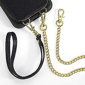 ZVE iPhone 7 Plus/8 Plus Wallet Case (Black)+ Black Replacement Strap