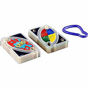 Mattel Games ​UNO Splash Card Game for Outdoor Camping, Travel and Family Night with Water-Resistent Plastic Cards
