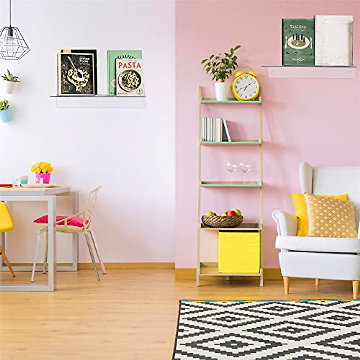 Blulu 8 Pieces Acrylic Floating Shelf, Invisible Wall Mounted Display Organizer Book Shelf for Kids Nursery Living Room, Bathroom, Bedroom, Kitchen, Office (Clear, 14 x 5 x 2 Inches)