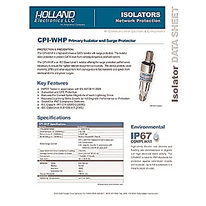 Isolator, RF Ground Loop w/Surge Protection 5-1002MHZ