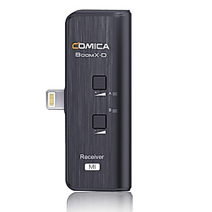 Comica BoomX-DMI RX Wireless Microphone Receiver for Comica BoomX-D 2.4G Wireless Microphone Compatible with iPhone/iPad(Not Compatible with The New Version of BoomX-D)