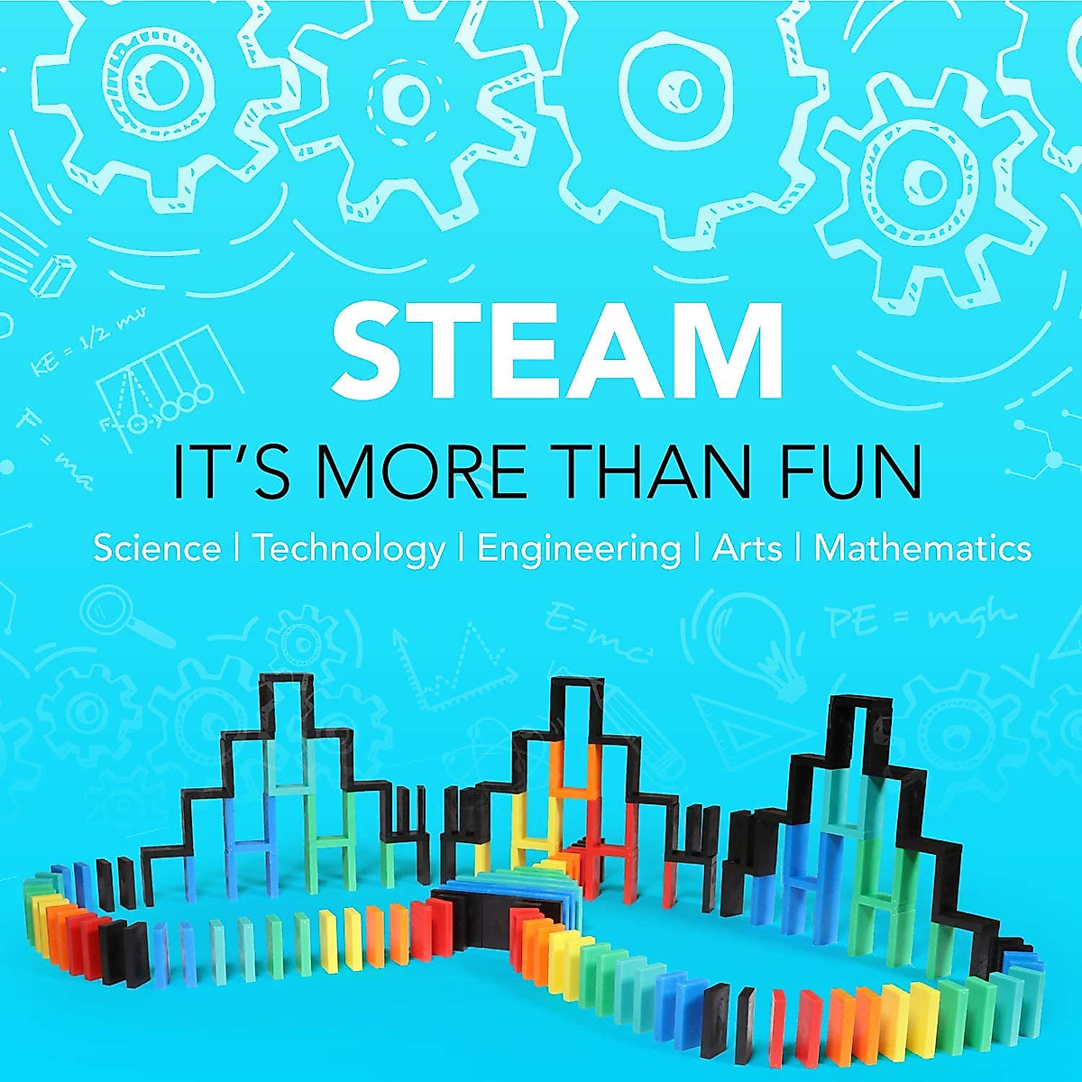 Bulk Dominoes Mini Domino Kit | Dominoes Set, STEM STEAM Small Toys, Family Games for Kids, Kids Toys and Games, Building, Toppling, Chain Reaction Sets (Master)