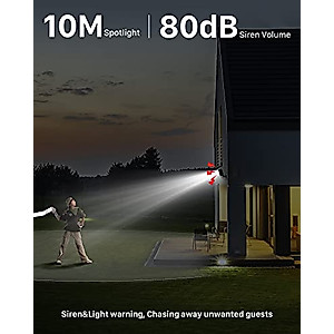 IHOXTX Security Cameras Wireless Outdoor, Flood Light Solar Cameras for Home Security, Home Camera with Color Night Vision, PIR Human Detection, 2-Way Talk, IP66 Waterproof, SD Card/Cloud Storage