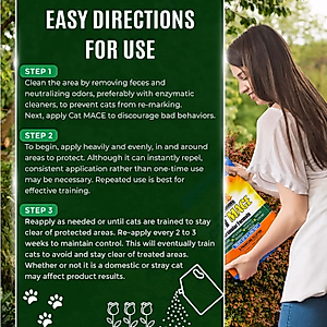 Nature's Mace Cat MACE 2.5lb Granules, Cat Repellent Outdoor to Keep Cats Away, Outdoor Cat Repellent for Yard, Garden, & Plants, No-Dig Cat Repellent and Training Tool, Cat Repellent for Outdoor