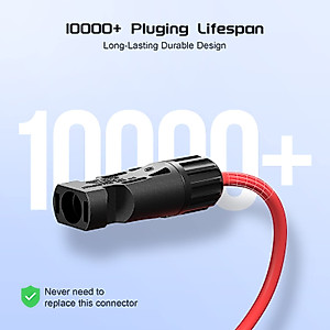 Bateria Power Solar Connectors 30A Y-Branch Cable +SAE Connector 10AWG SAE Power Socket Sidewall Port for Solar Generator Battery Charger