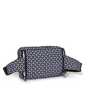 Kipling Womens Abanu Multi Bag, Lightweight, Adjustable Nylon Waist Pack With Multi-compartment Zip Pockets Crossbody Bag, Blackish Tile, 7.5 L X 5 H X 3.25 D US