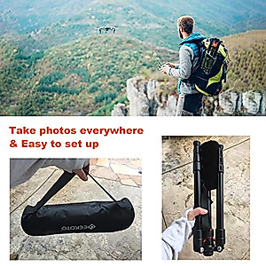 GEEKOTO 58” DSLR Tripod, Compact Aluminum Alloy Lightweight Camera Tripod with 360 Degree Panorama Ball Head, Professional Camera Tripod for Travelling, Learning and Working