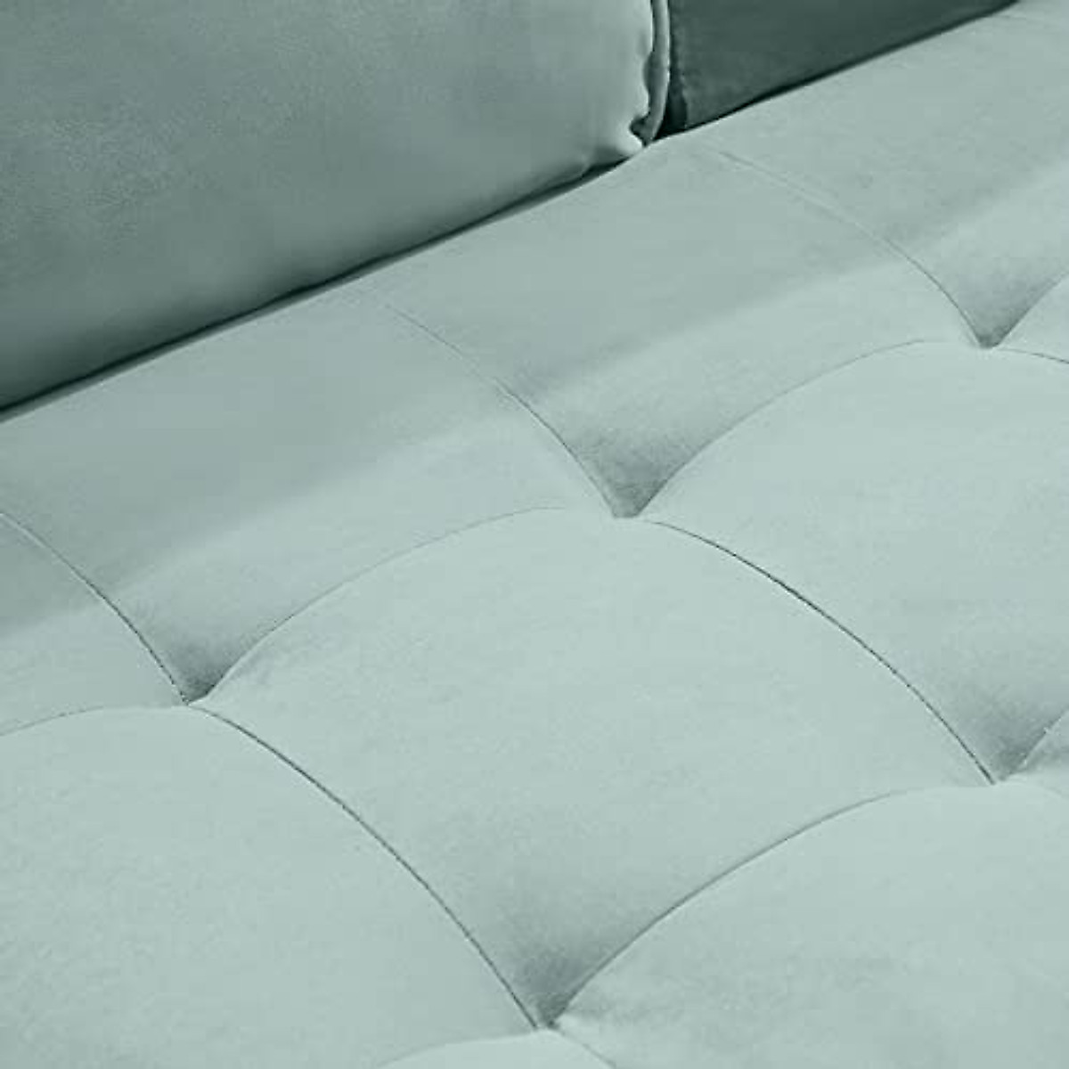 Meeyar Couches for Living Room 58'' Small Couch for Small Spaces Loveseat Small Couch for Bedroom Comfy Sofas for Living Room,Office,and Apartment,Aqua