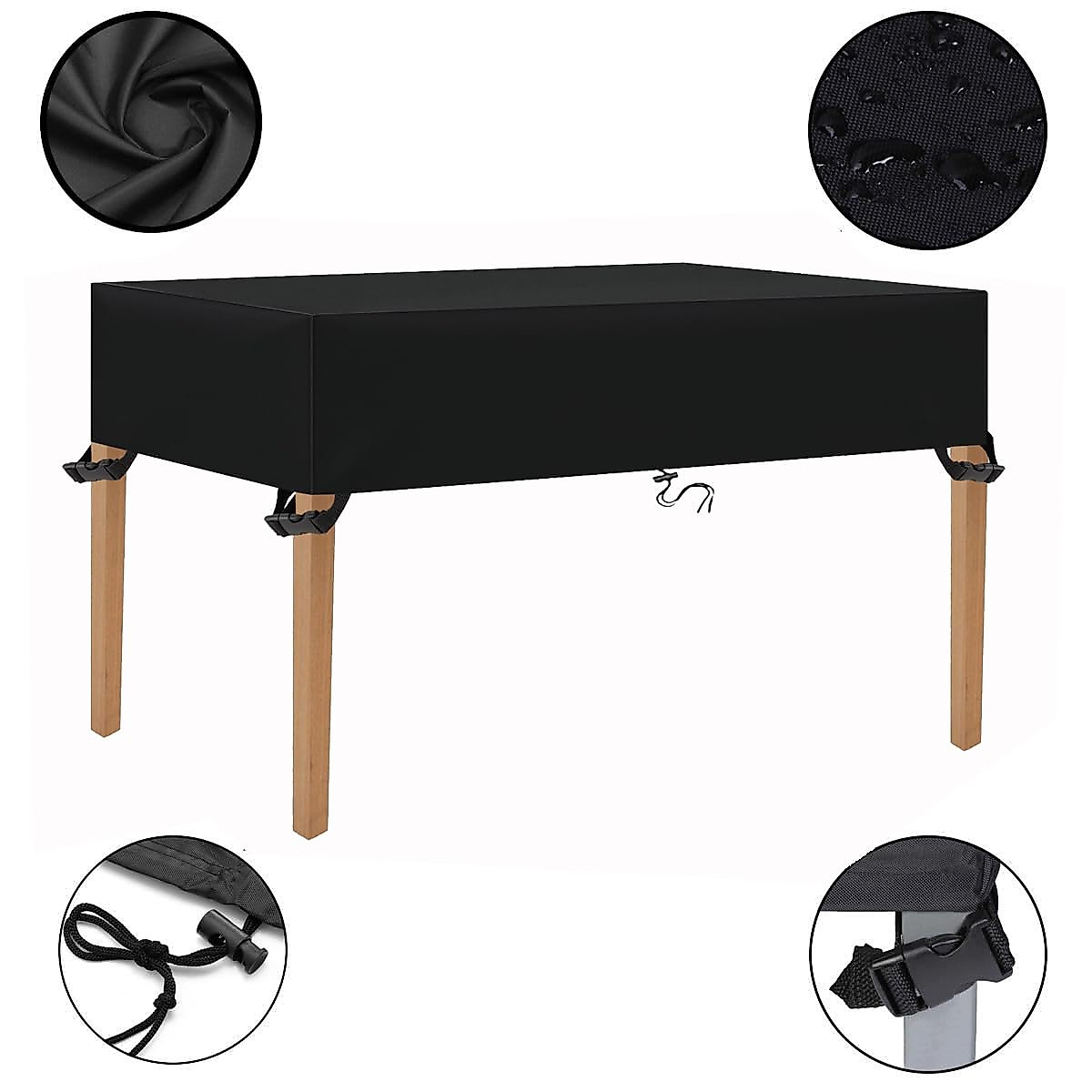 Ziewee Outdoor Coffee Table Cover Waterproof 48" L x 32" W x 12" H Rectangular Outdoor Table Cover Patio Furniture Cover for Dinning Furniture Picnic Coffee Tables Chairs and Sofas 120x80x30cm