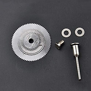 6pc HSS Saw Blades with 1pc 1/8" Shank Extension Rod, Cutting Wheel Set for Rotary Tools
