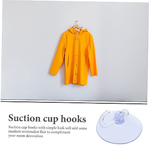 Cabilock 40pcs Suction Cup Hook Suction Cups Wreaths for Front Door Hangers Bathroom Suction Hook Suction Hooks for Windows Reusable Suction Hooks Clear Suction Hooks Double Sided