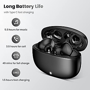 Wireless Earbuds for iPhone 14 Pro Max 13,5.2 Bluetooth Headphones Noise Canceling Ear Buds with Mic Touch Control Bass Stereo Earbuds for Samsung S23 Ultra S22 A53 Pixel 7 Pro 6 Android Phone Earbuds
