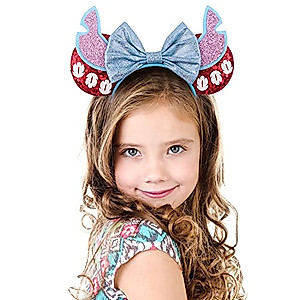 JIAHANG Mouse Ear Sequin Bow Headband, Cartoon Fly Wings Hair Band, Glittering Party Festival Decoration, Cosplay Costume Headwear for Girls Women (Elephant)