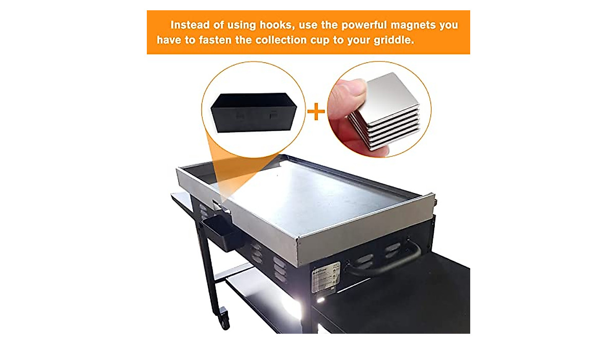 ROYOR Griddle Grease Catcher - Durable Blackstone Replacement