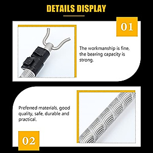 Cabilock Long Reach Pole Hook: Retractable Closet Reacher Aluminium Alloy Pole Telescopic Long Reach Closet Hook Pole Clothes Poles Extending Clothes Fork Hanging Hook for Home Clothesline Silver