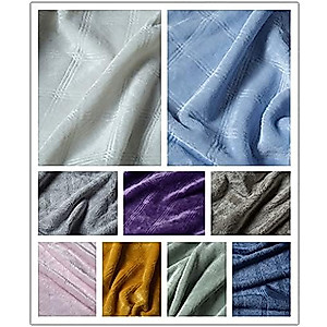 CREVENT Comfy Small Plush Flannel Fleece Throw Blanket for Infant Girls and Boys/Kids/Toddlers Spring Summer All Seasons(30"X40" Light Grey)