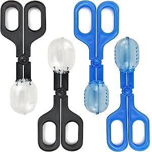 NSBELL 4PCS Reptile Feeding Clamp Reptile Poop Scoop Cage Fish Tank Cleaning Tools Reptile Feeding Tool for Gecko Lizard Bearded Dragon