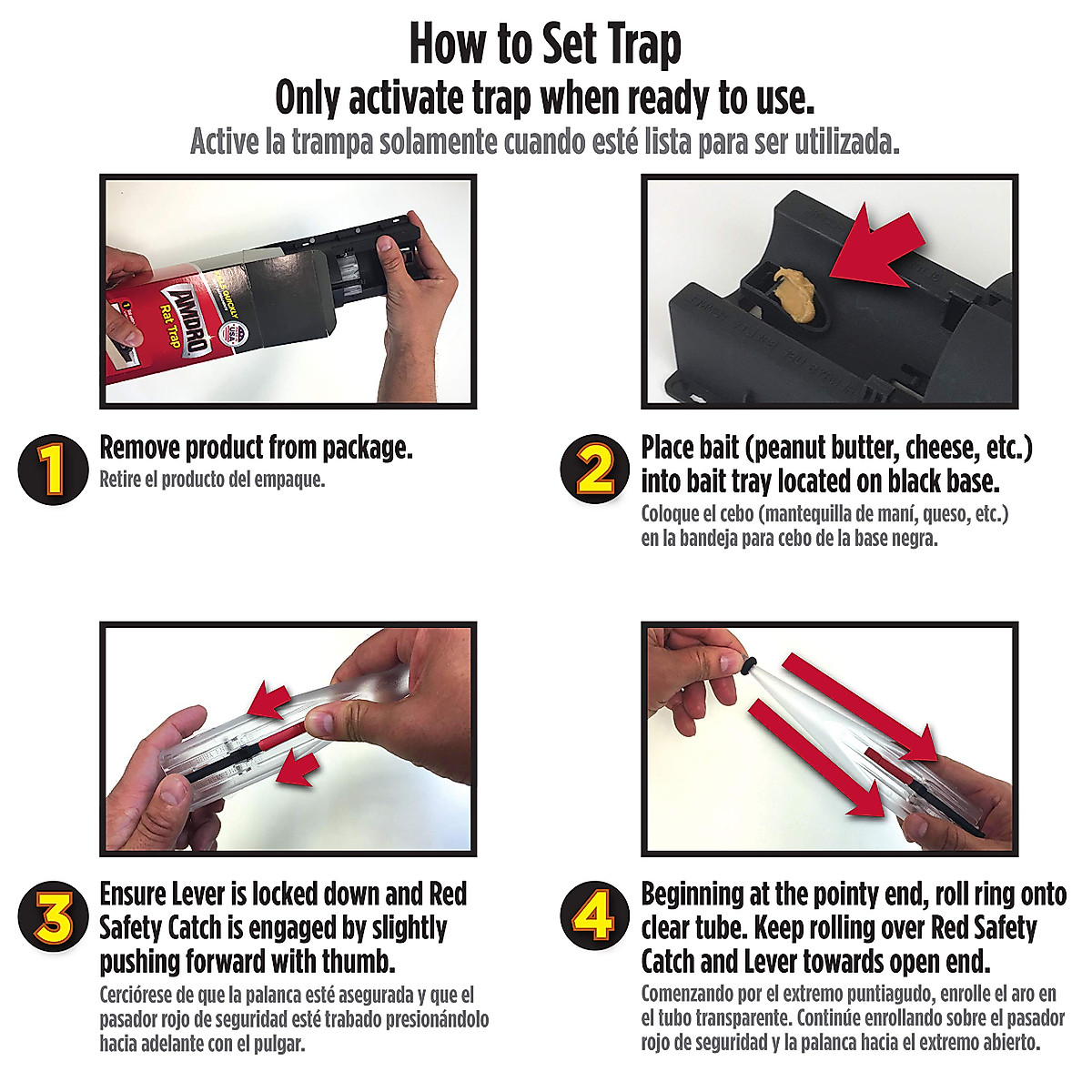 Amdro Reusable Rat Trap, Kills Up to 12