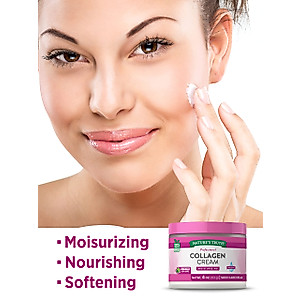 Collagen Cream | 4 oz | Professional Strength | Paraben & SLS Free, Gluten Free | For Face and Body | by Nature's Truth