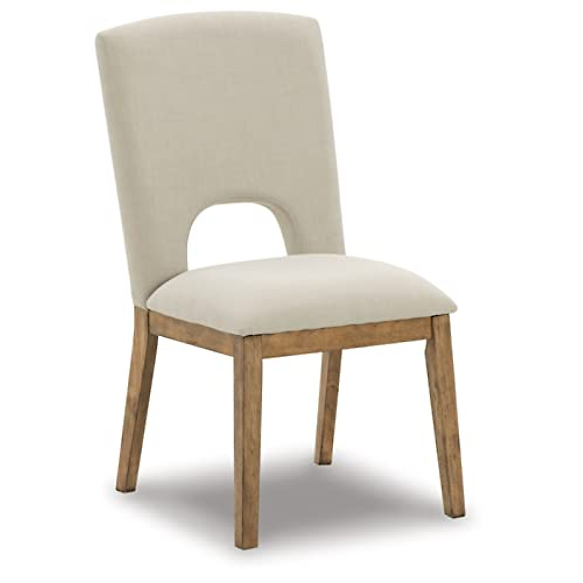 Signature Design by Ashley Dakmore Dining Upholstered Side Chair, 2 Count, Light Brown & Beige