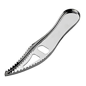 Stainless Steel Fishs Scale Scraper Cleaner Peeler Scaler Remover Cooking Seafood Tools Bottle Opener(1pc)