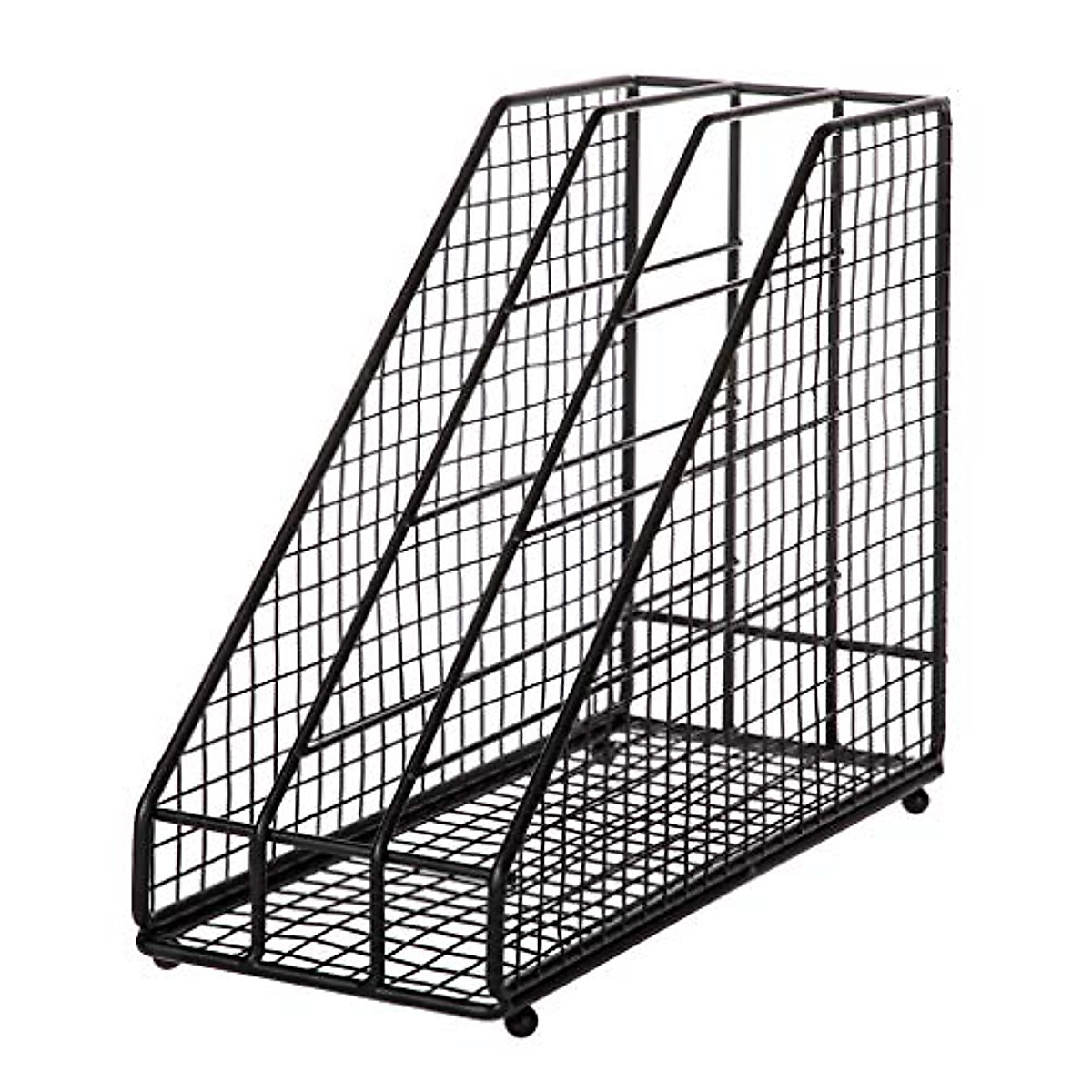 Home Zone Living Desk Document File Tray Organizer | Sort Workspace Office Supplies, Paper and Notebooks | Vertical Sorter (Black),File Sorter,3-Tier Vertical (Slim),CAD1048U