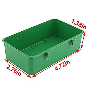 14 Pcs Bird Plastic Feeder, Seed Food Feeding Cup for Poultry Pigeon Parrot Parakeet Budgie Cage