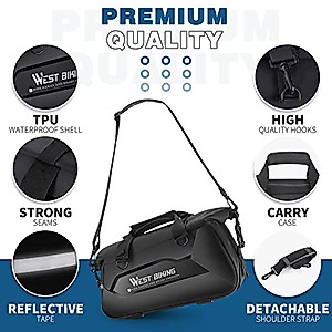 West Biking Bike Rack Bag - 3 in 1 Bicycle Trunk Pannier Bag, 13L/24L Capacity Bike Rear Seat Bag with Waterproof Carbon, Bicycle Rack Rear Carrier Bag with Shoulder Strap (Black)