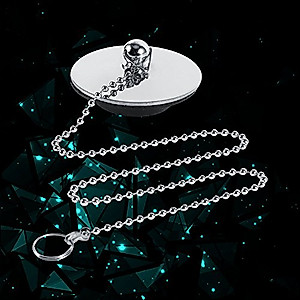 Drain Stopper Bathroom Sink Bathtub Accessories Hair Catcher Trap Strainer,Tub Stopper,Chrome Kitchen Sink Bathroom Bathtub Drain Cover Stopper Solid Metal Waste Plug with Chain