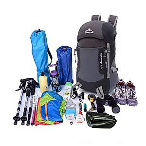 Ultralight Durable 35L Foldable Hiking Daypacks Water-Resistant Lightweight Travel Backpack Pink