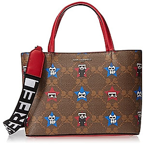 Karl Lagerfeld Paris womens Maybelle Crossbody Cross Body, Brown/Khaki/Black Multi Maybelle, One Size US