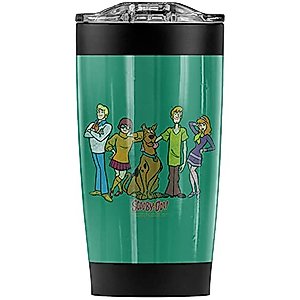 Logovision Scooby-Doo Scooby Gang Stainless Steel Tumbler 20 oz Coffee Travel Mug/Cup, Vacuum Insulated & Double Wall with Leakproof Sliding Lid | Great for Hot Drinks and Cold Beverages