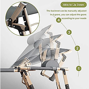 ABaippj Adjustable Zero Gravity Folding Reclining Lounge Chair with Pillow, Portable Chaise Lounge Chair, Great for Outdoor Patio Lawn Beach Pool Sunbathing, Supports 440lbs
