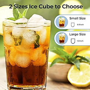 ZAFRO Ice Makers Countertop, 9 Cubes Ready in 6 Mins, Self-Cleaning Ice Machine with Detachable Double Handle and Anti-Hollowing Basket, 2 Size of Bullet Ice for Home Kitchen Office Bar Party, Red