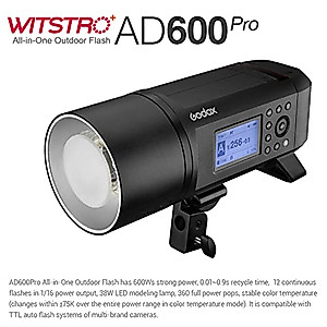 Godox AD600 Pro AD600Pro Outdoor Flash,600Ws TTL Outdoor Flash, 2.4G X System Studio Monolight Compatible with Canon Nikon Sony Fujifilm Olympus Panasonic Camera