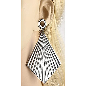 Pierced Republic Dangling Large Pendant Ear Gauges - Pair of Stainless Steel Screw-On Ear Plugs - 6 Size Options (9/16" (14mm))