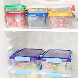 12oz Small Food Storage Containers with Lids Airtight BPA Free To Go Fruit BPA Free for Chia Jam Snack Yogurt 4 SETS 1.5Cup