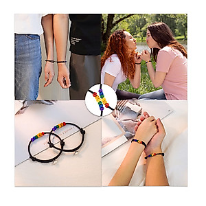 Tarsus Pride Stuff Rainbow Bracelets Lgbt Gay Accessories Lesbian Lgbtq Pride Gifts for Women Men Girlfriend Boyfriend Lover