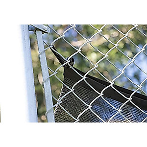 PowerNet Fence Shade Net Cover | Portable Baseball Softball Dugout Sun Screen | 18.75 FT x 7 FT | Blocks Sun to Keep Players Cool | Easily Attach to Any Chain Link Fence with Included Bungee Ball Ties
