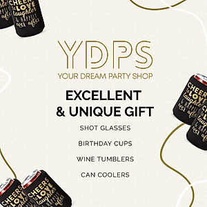 Wedding Can Can Cooler Decorations - Cheers to Love Laughter and Happily Ever After, Can Coolies Set of 12, Wedding Supplies For Bridal Showers, Engagements and Bachelorette Parties (Black)