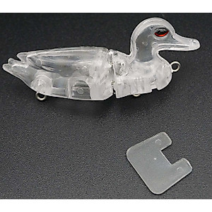 2Jointed Duck Bait 5PCS Blank Unpainted top Water Fishing Lures Topwater Swimbait Clear Hard Duck 8374# with Free Eye