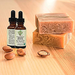 MOUNTAIN TOP Argan Oil USDA Organic 100% Pure Cold Pressed Unrefined - Premium Grade Pure Moisturizer for Dry & Damaged Skin, Hair, Face, Body, Scalp & Nails