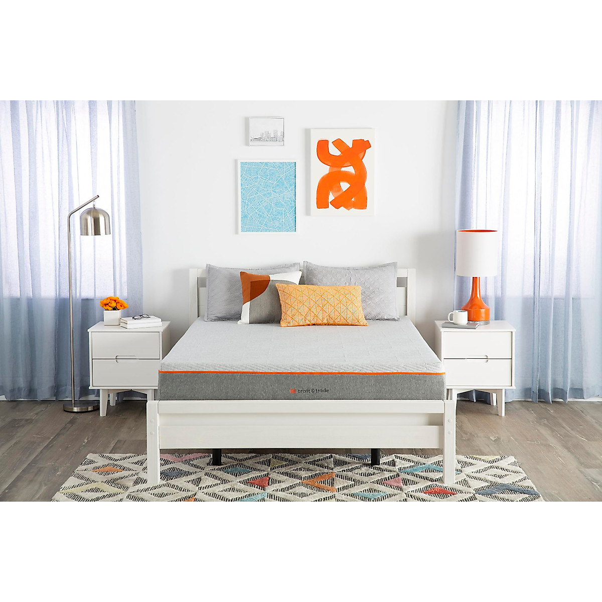 Craft & Trade 8-Inch Risewell Memory Foam Mattress, Bed-in-a-Box, CopperGel Cooling, CertiPUR-US Certified, Twin XL, 100 Night Trial