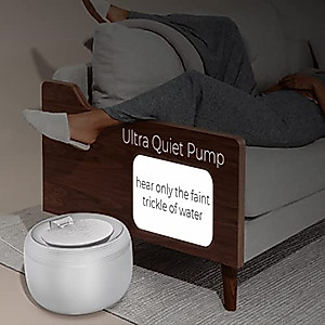 Nugget Lite Pet Water Fountain | 2.5 L Drinking Fountain for Cats and Dogs (White)