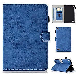 Tablet PC Case Case Compatible with Kindle Fire 7 2015/2017/2019 Case Cover,Slim Smart Folio Stand Cover Shockproof Protective Cases Auto Sleep/Wake Protective Case Tablet Home (Color : Blue)