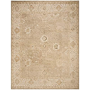 Safavieh Izmir Collection 10' x 14' Gold/Ivory IZM134D Hand-Knotted Traditional Premium New Zealand Wool Living Room Dining Bedroom Area Rug